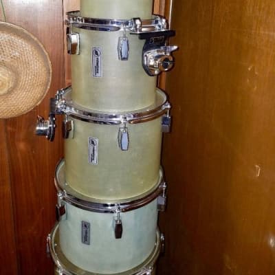 8/PC Milestone Fiberglass Drum Kit - Set W/ Concert Tom's | Reverb