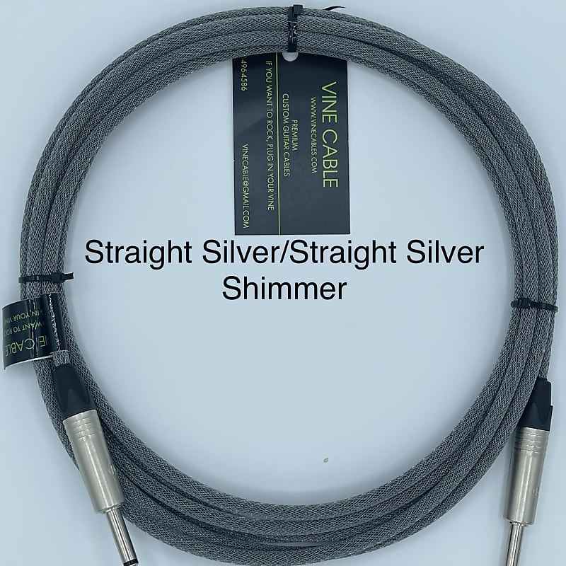Vine Cable 15 Feet Straight Silver - Shimmer | Reverb