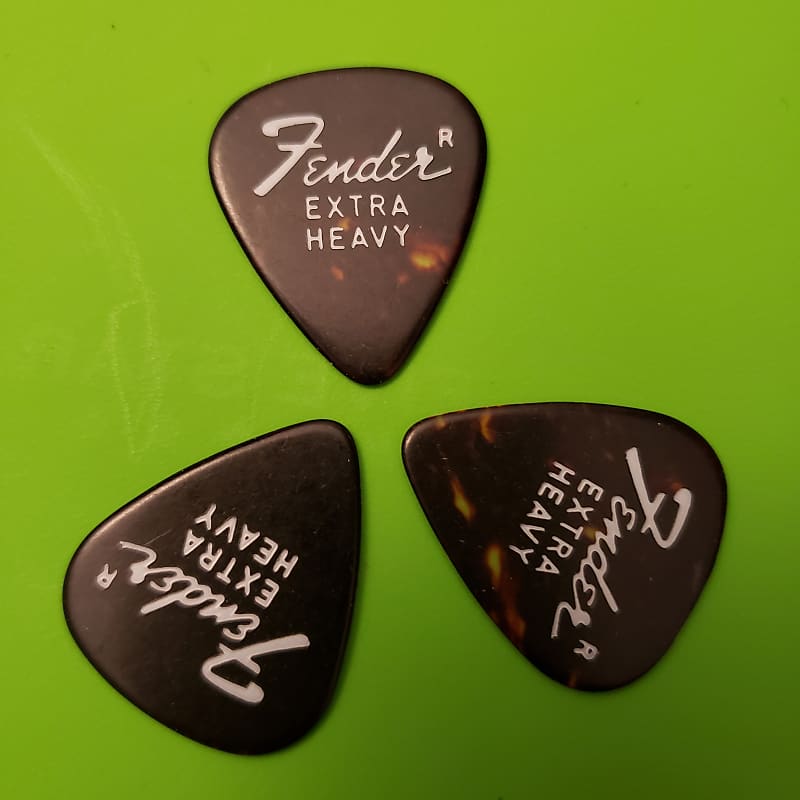 3 Vintage Fender 351 Extra Heavy celluloid 1970's Uncircled R | Reverb