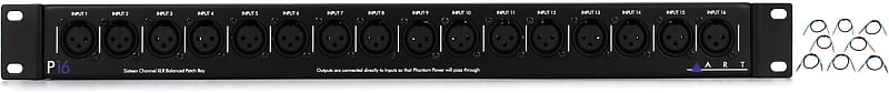 ART P16 16-channel XLR Balanced Patchbay Bundle with Pro Co | Reverb
