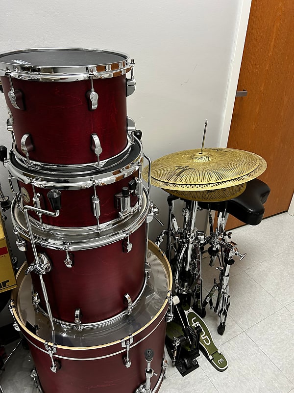 used PDP Spectrum Series 4 Piece Drum Kit PDST2214RD w/ | Reverb