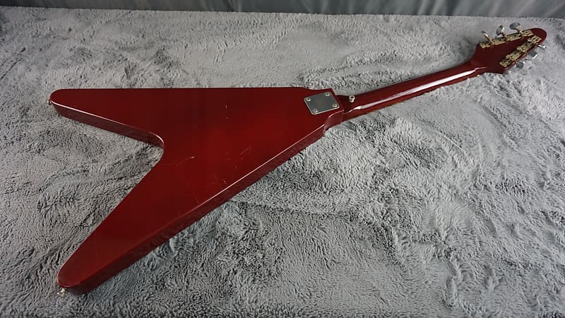 Holly Flying V - Cherry Electric Guitar Kiso Suzuki | Reverb