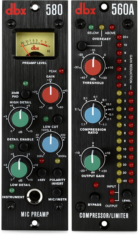 dbx 580 500 Series Microphone Preamp Bundle with dbx 560A 500 | Reverb