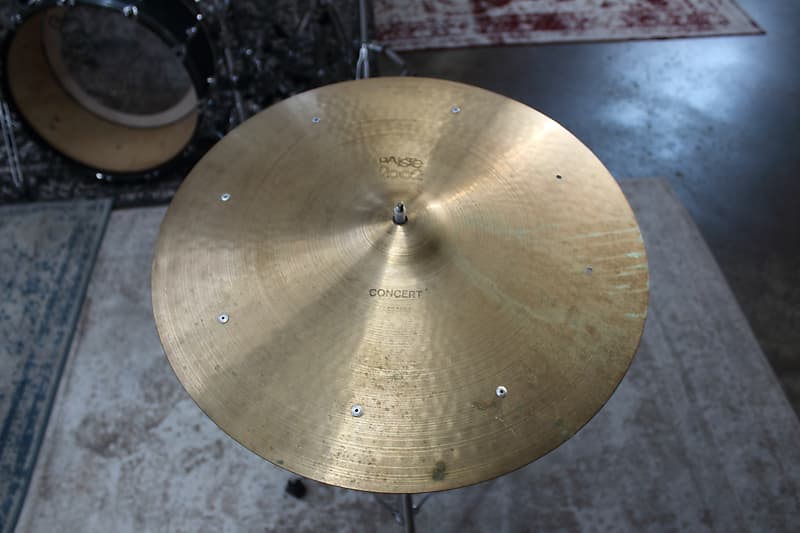 Paiste black label 2002 concert cymbal w/ rivets - 20" | Reverb