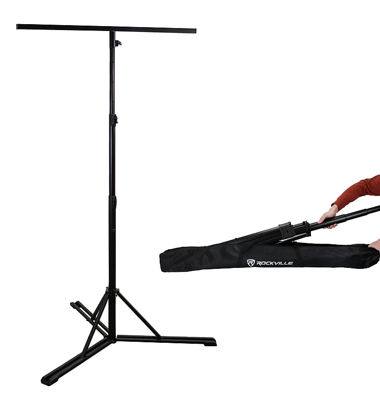 Rockville RLS4 11.5 Ft All-Metal Lighting T-Bar Stand | Reverb