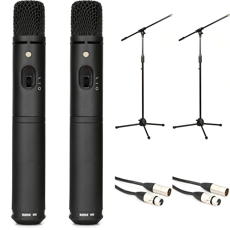 Rode M3 Cardioid Condenser Microphone Pair with Stands and | Reverb