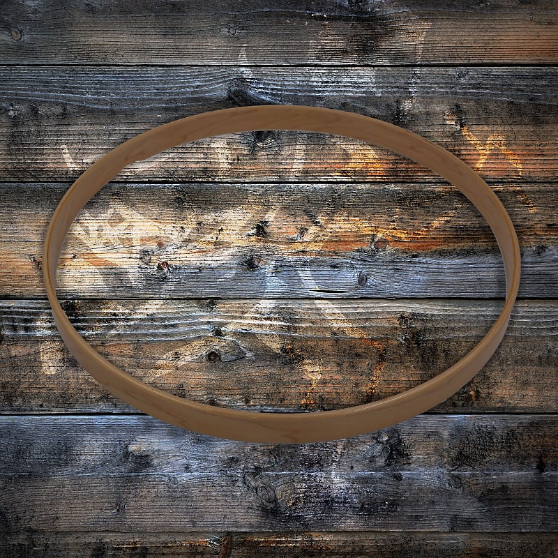MAPLE BASS DRUM HOOP, NATURAL MAPLE LACQUER (SIZES 18" - | Reverb