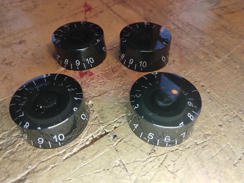 Gibson style, "speed knob" 4 Knob Set, Black | Reverb