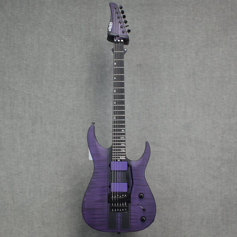 Schecter Banshee GT FR w/case- Satin Trans Purple (USED) | Reverb