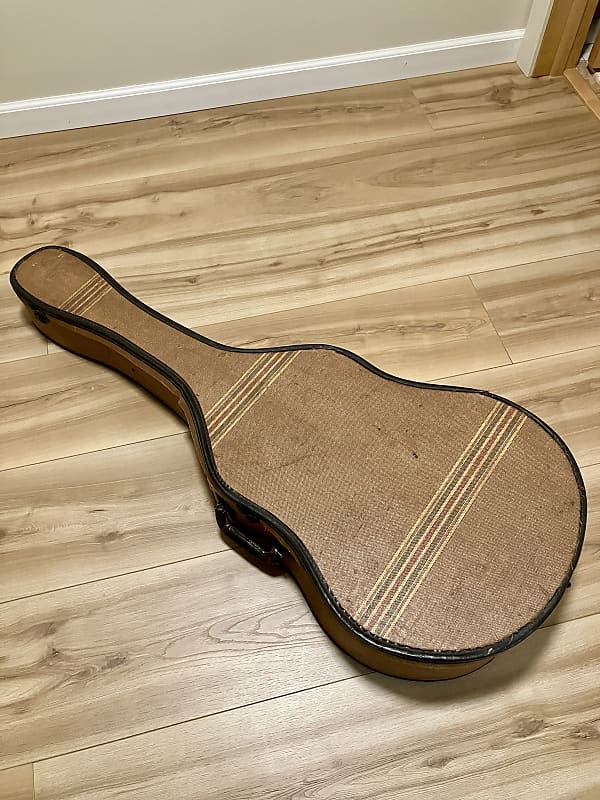 1930s Geib Aeroplane Cloth/Chipboard case with REX guitar | Reverb