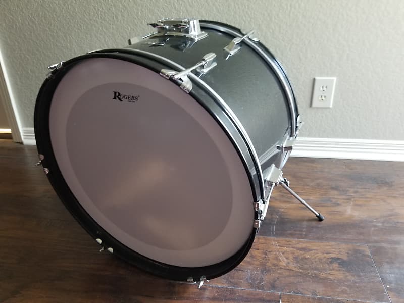 Rogers Bass Drum 1975ish Black | Reverb
