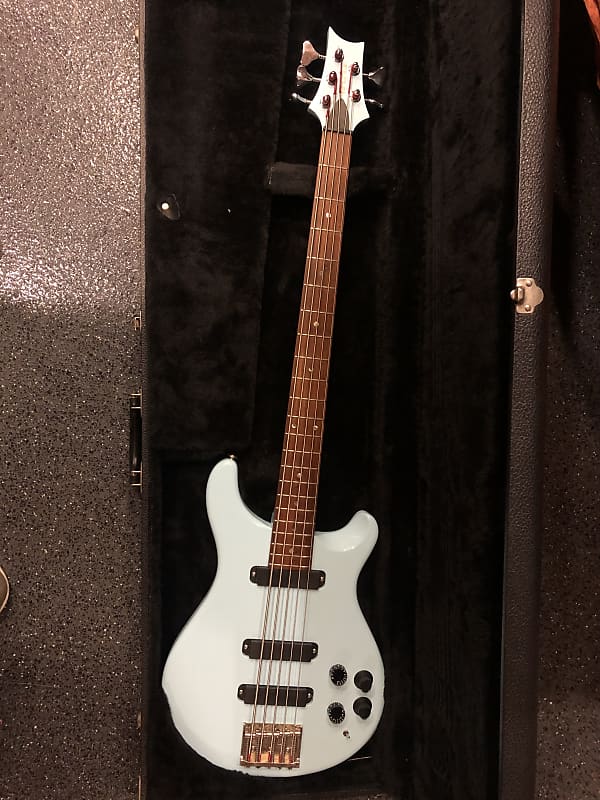 PRS Curly Bass V 5 String 1987 Baby Blue Set Neck Guitar | Reverb