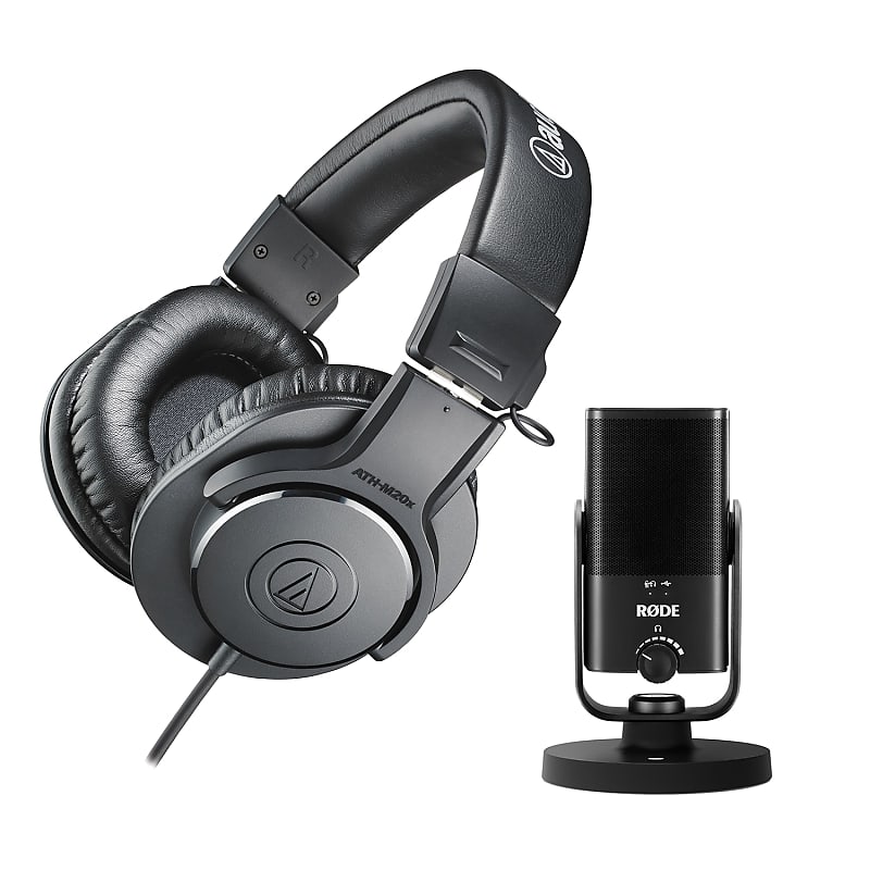 RODE NT-USB MINI Podcast Mic Bundle w/Over-Ear Headphones | Reverb