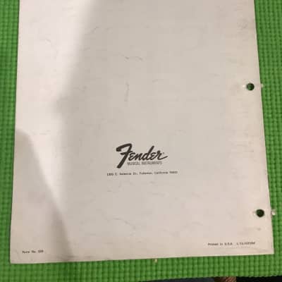 1973 Fender Price List | Reverb