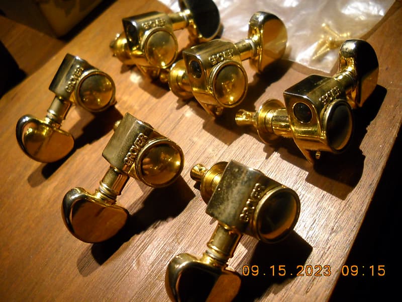 GROVER TUNERS 102 SERIES TUNERS 2000'S - GOLD SET # 2 | Reverb