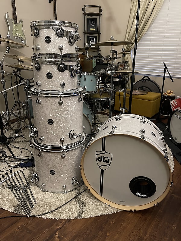 2019 DW Performance Series 5 Piece Kit Marine White CUSTOM | Reverb