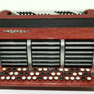 Russian Bayan Moscow, 3 Rows 100 Bass Original Button | Reverb