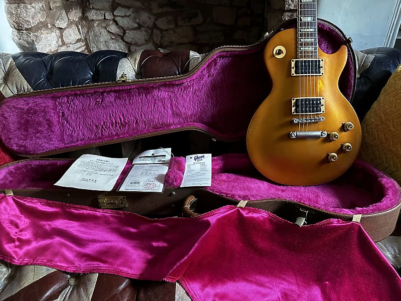 Gibson Les Paul Classic 1995 Yamano Goldtop Relic Non | Reverb