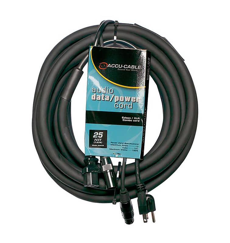 Accu-Cable SKAC25, 16AWG Audio Data XLR and IEC Power Cable - | Reverb