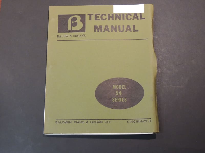 Baldwin Model 54 Series Technical Manual [Three Wave Music] | Reverb