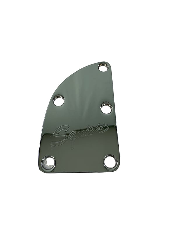 Fender Squier Chrome Asymetrical Neck Plate | Reverb
