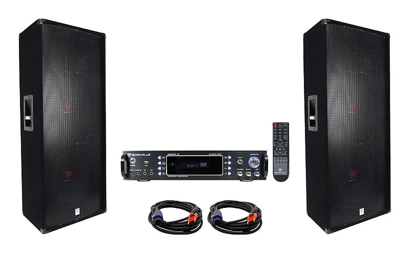 Rockville Home Audio Bundle w/ (2) Dual 15” 3000w | Reverb