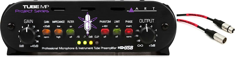 ART Tube MP Project Series USB Microphone Preamp Bundle with | Reverb