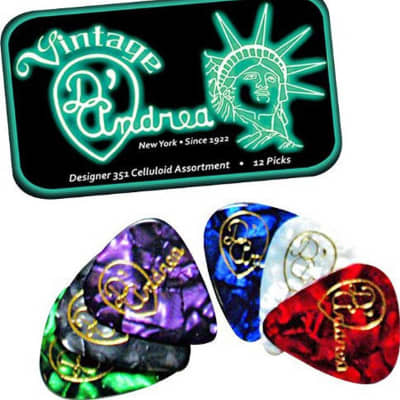 D'Andrea 355 Triangle Celluloid Guitar Picks One Dozen Heavy | Reverb