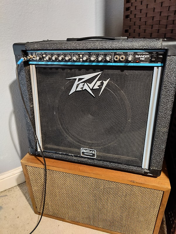 Peavey Bandit 112 teal stripe 1990's - Tolex | Reverb