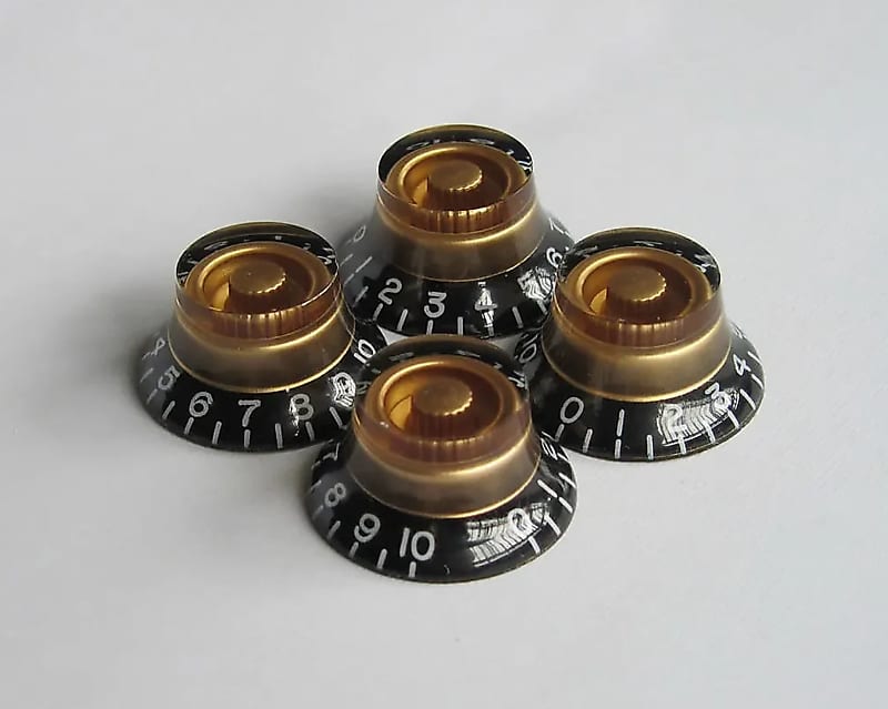 Black and Gold Custom Les Paul LP SG ES Style Guitar Control | Reverb