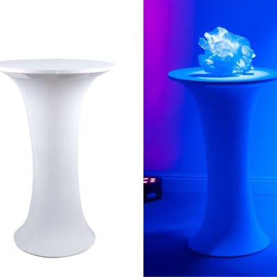 (2) Eliminator Club Scene Highboy Tables w/White Scrim+Carry | Reverb