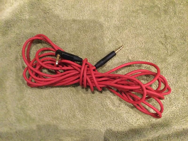 Canare 25 ft GS6 Stereo r/a gold to straight gold stereo Red | Reverb