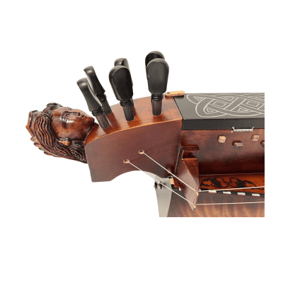 Hand Made Maple wood 6 strings 24 keys Hurdy Gurdy,carved | Reverb