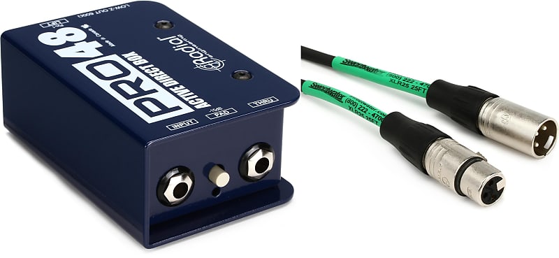 Radial Pro48 1-channel Active 48v Direct Box Bundle with Pro | Reverb