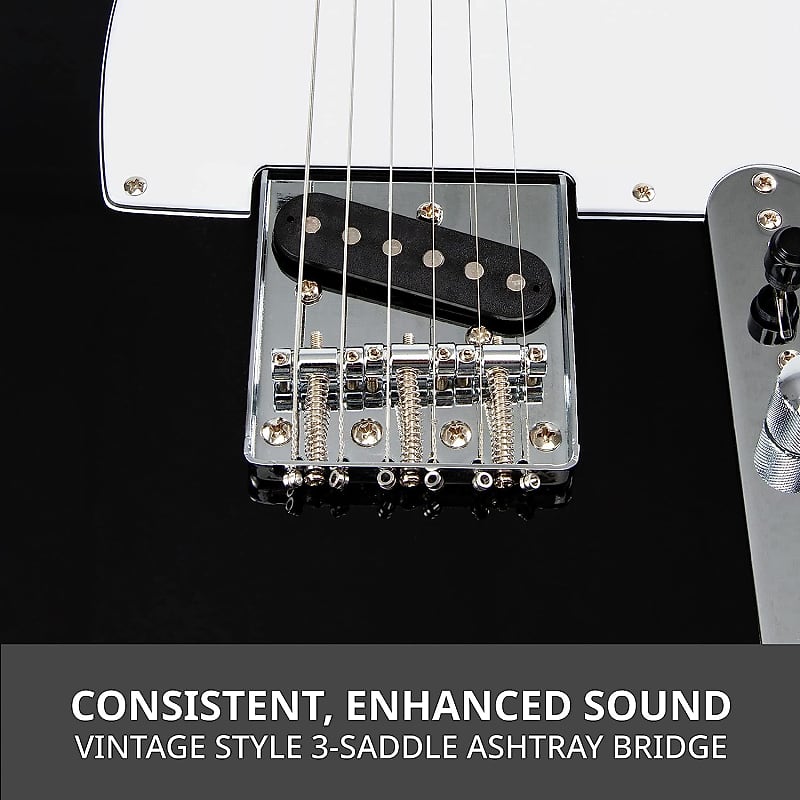 LyxPro 39” Telecaster Electric Guitar TL Series, C-Shape | Reverb