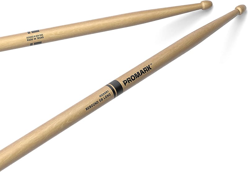 ProMark Rebound 5B Long Hickory Drumsticks, Acorn Wood Tip, | Reverb