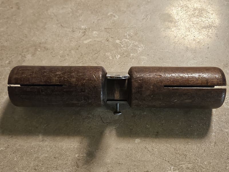 1920's Ludwig & Ludwig Two-Tone Round Cylindrical Wood Block | Reverb