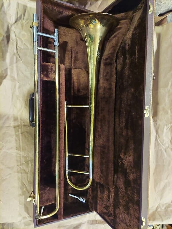 Buescher Aristocrat Brass Trombone, USA, Good Condition, with | Reverb