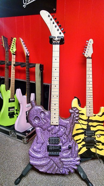 George Lynch "Bones" 2015 Purple metallic "Eva Grubb" Tony | Reverb