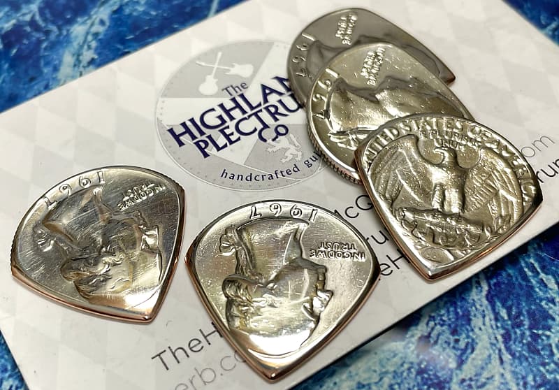 Electric Guitar Plectrum. One 1965 USA Quarter Coin Guitar | Reverb