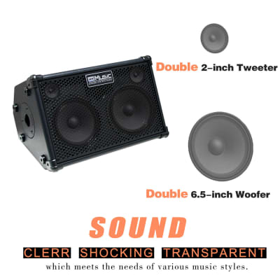 Acoustic Guitar Amplifier, 80 Watt Portable Bluetooth Amp for | Reverb