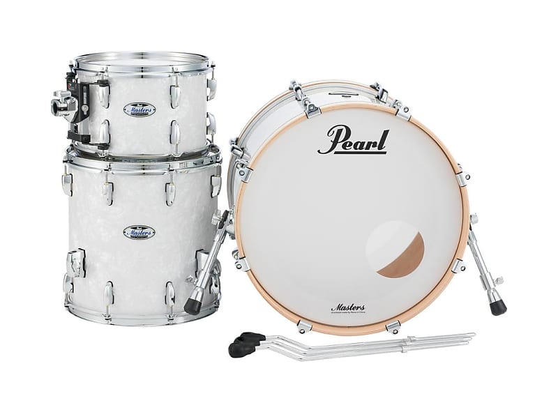 Pearl Masters Maple Complete 3pc Drum Set w/24bd - White | Reverb
