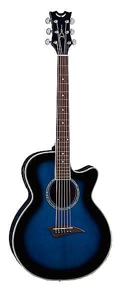 Dean Performer Electric 6-String Acoustic Guitar Blue Burst | Reverb