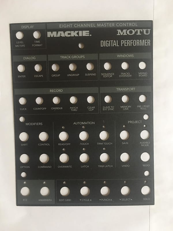 Mackie MACKIE CONTROL UNIVERSAL MOTU OVERLAY | Reverb
