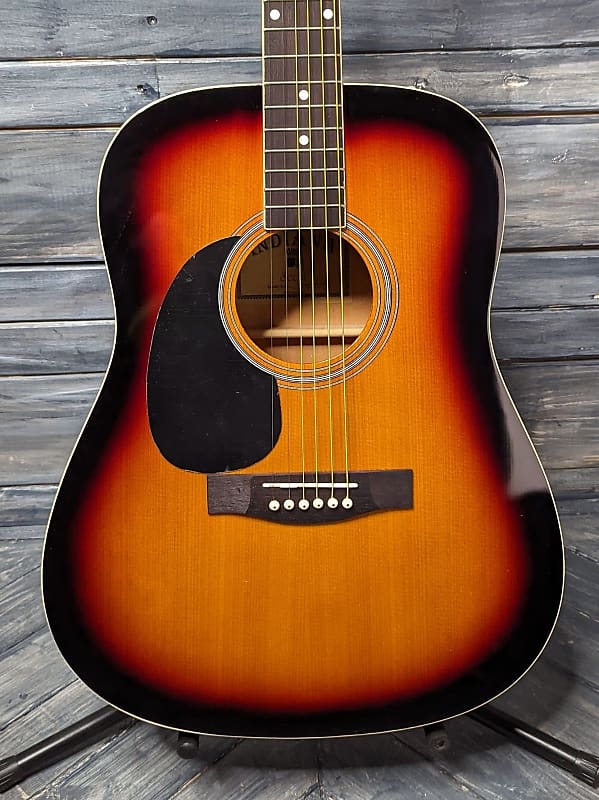 Indiana Left Handed Scout Acoustic Guitar- Sunburst | Reverb