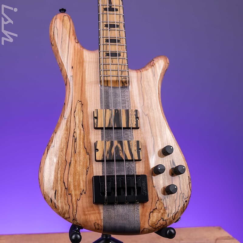 Spector USA NS-2 4-String Bass Natural Spalted Maple Charcoal | Reverb