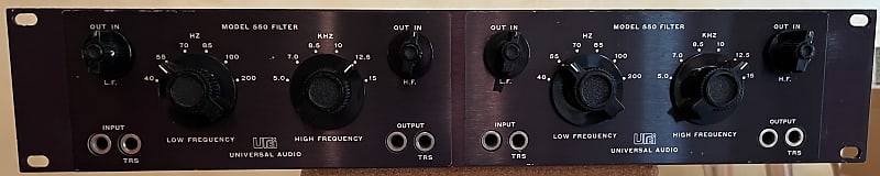 Universal Audio 550-A Filter Pair w/ Rack Mount Circa 1973 | Reverb
