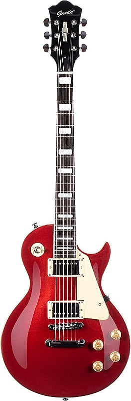 Grote LP Electric Guitar - Metallic Red - Gig bag included | Reverb