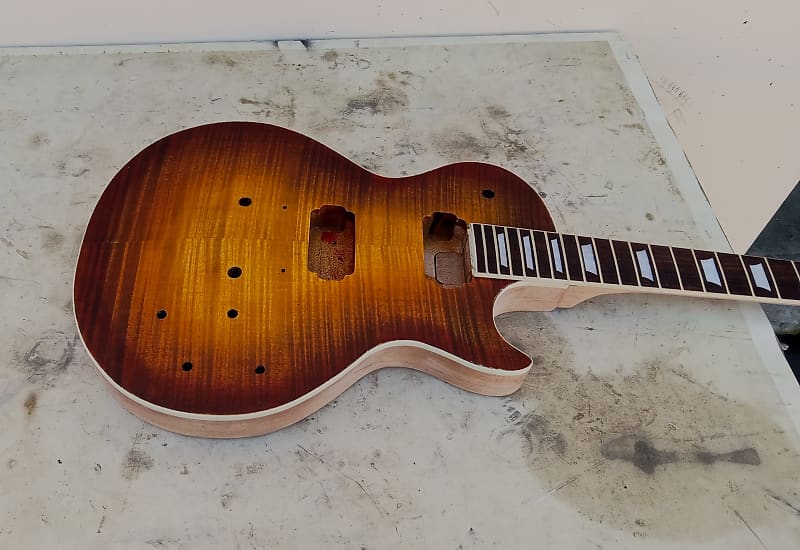 LP Mahogany body neck , unfinished lp guitar DIY | Reverb