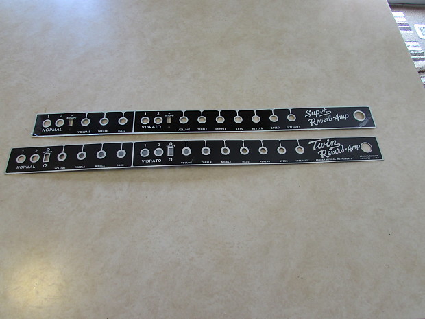 Fender Super Reverb/TWIN REVERB FACEPLATES 60'S Black | Reverb